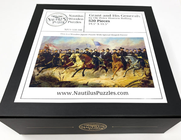 Grant and His Generals | Wooden Jigsaw Puzzle, Nautilus P