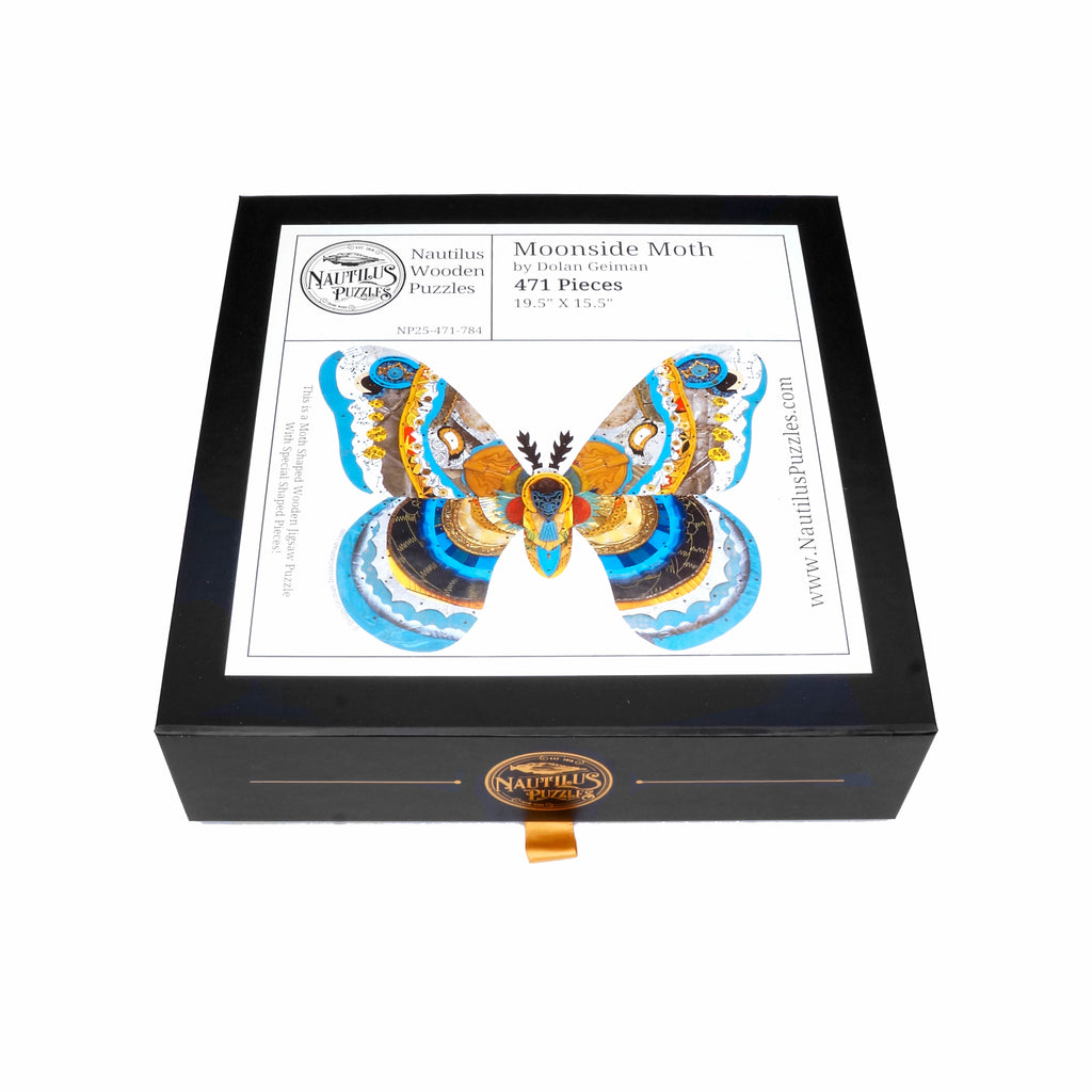 Moonside Moth (471 Piece Shaped Wooden Jigsaw Puzzle)