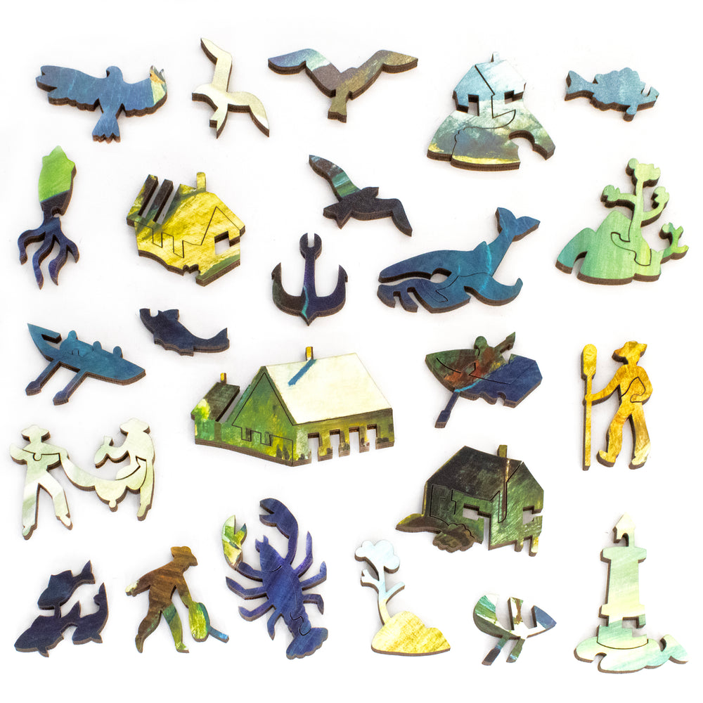 Six Geese A-Laying (50 Piece Mini Wooden Jigsaw Puzzle) | Nautilus Puzzles