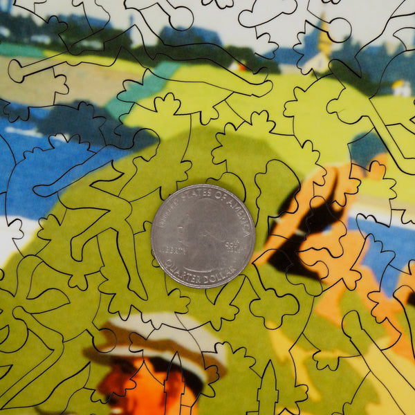 Golfing At St. Andrews (556 Piece Wooden Jigsaw Puzzle)