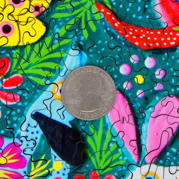 Mexican Folk Art (450 Piece Wooden Jigsaw Puzzle)