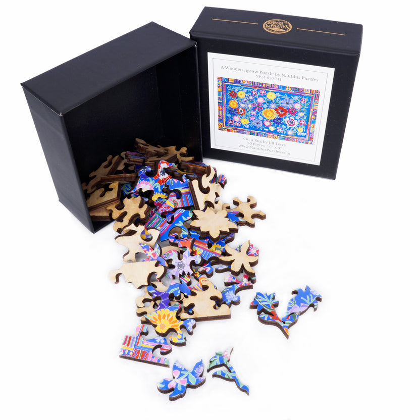 Cut a Rug (50 Piece Mini Wooden Jigsaw Puzzle) | Nautilus Puzzles