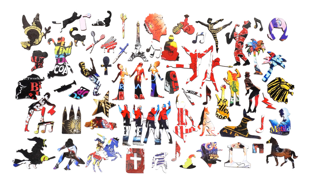 Broadway Musicals (499 Piece Wooden Jigsaw Puzzle)
