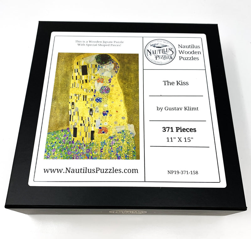 The Kiss by Gustav Klimt (371 Piece Wooden Jigsaw Puzzle) | Nautilus ...