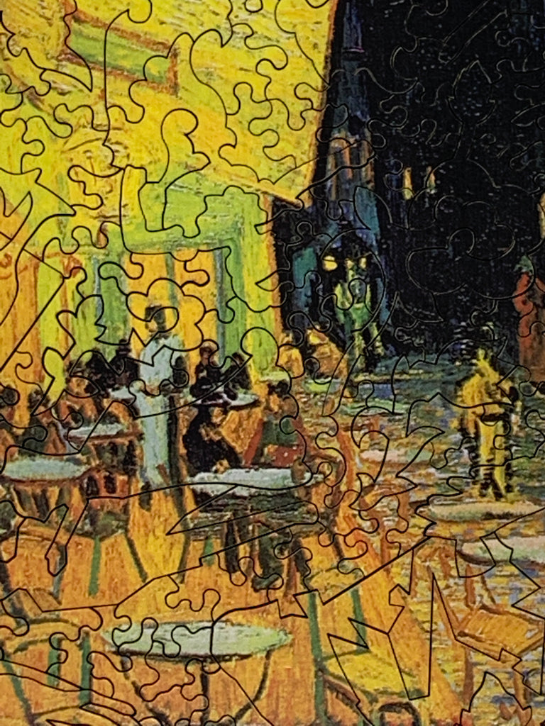 Cafe Terrace at Night by van Gogh | Wooden Jigsaw Puzzle