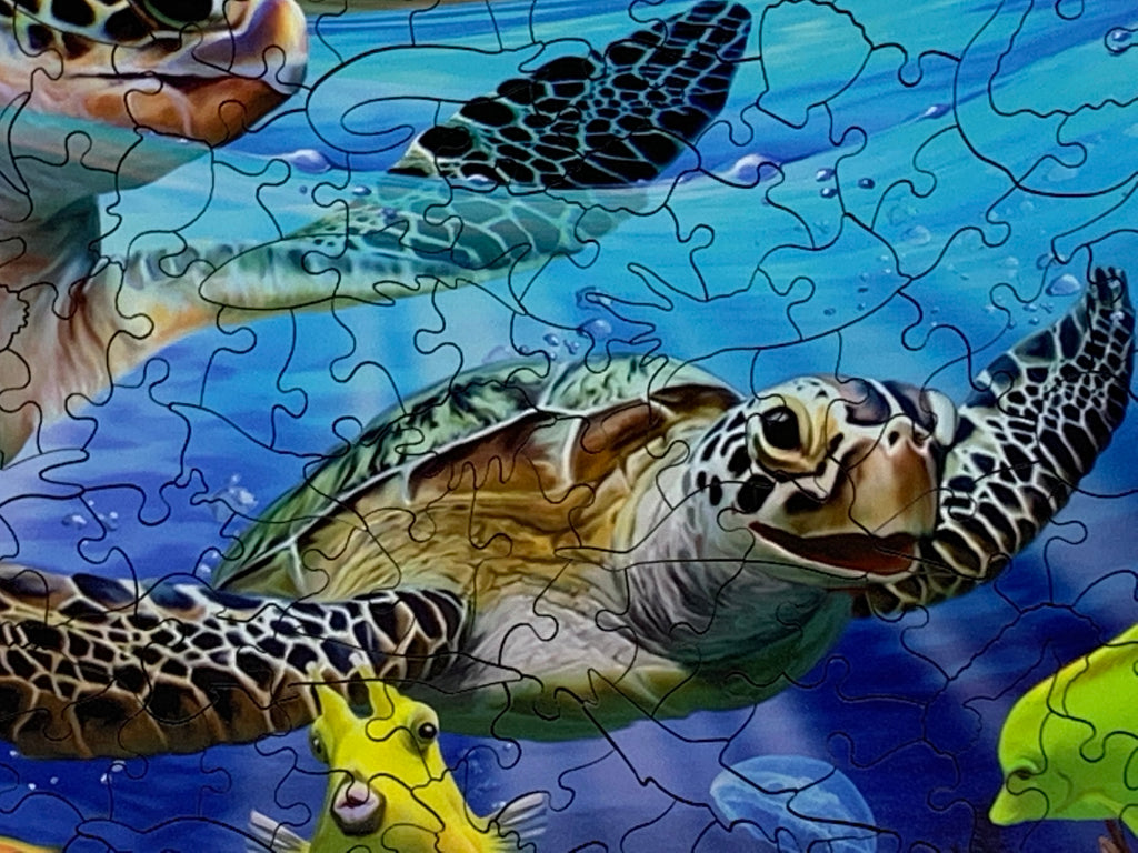 Turtle Beach (Turtle Wooden Jigsaw Puzzle) | Nautilus Puzzle