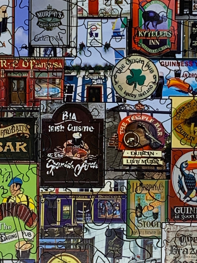 Irish Pubs 201 Piece Wooden Jigsaw Puzzle | Nautilus Puzzles