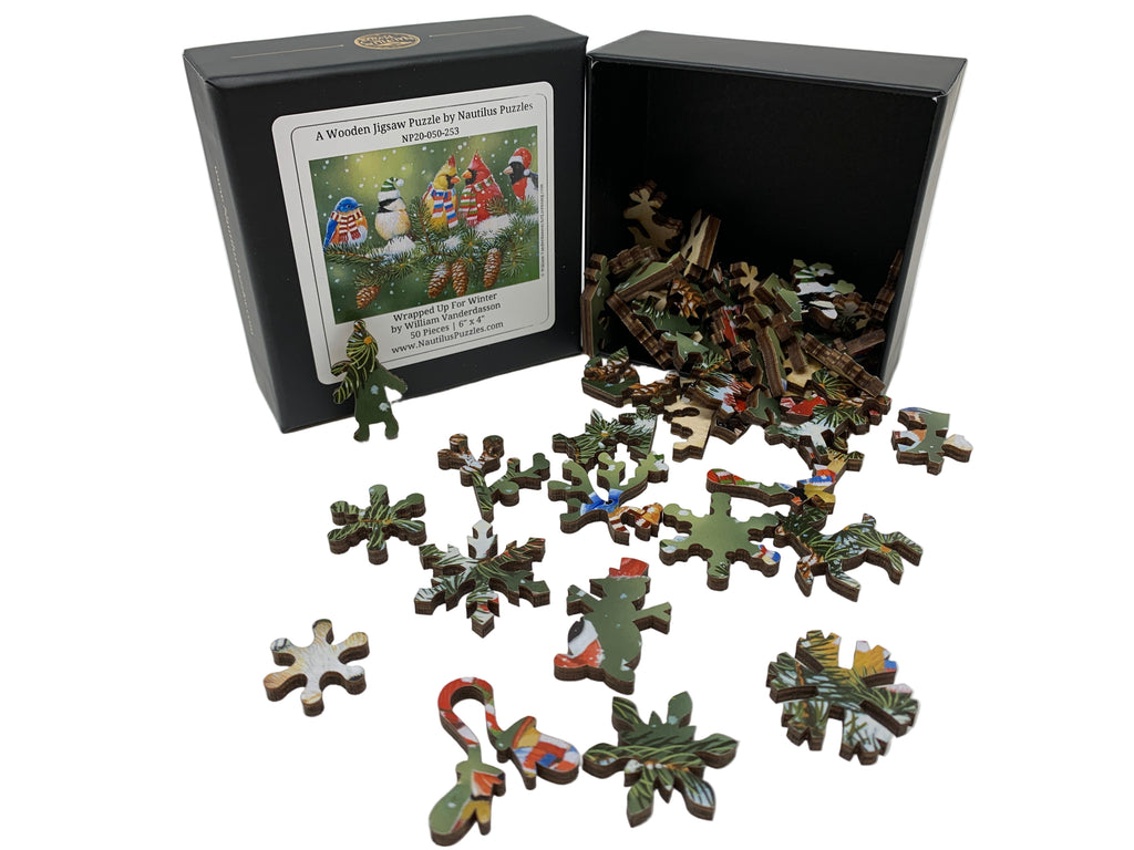 Wrapped Up For Winter | Mini Winter Wooden Jigsaw Puzzle