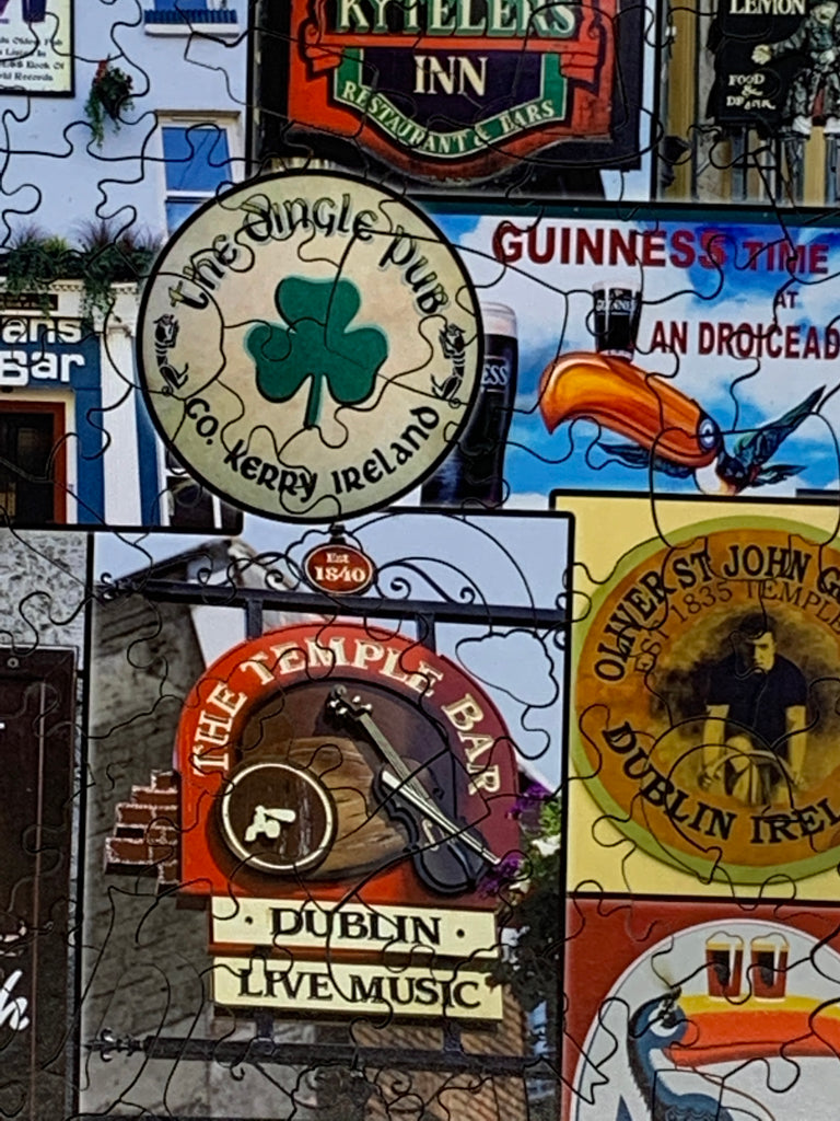 Irish Pubs 501 Piece Wooden Jigsaw Puzzle | Nautilus Puzzles