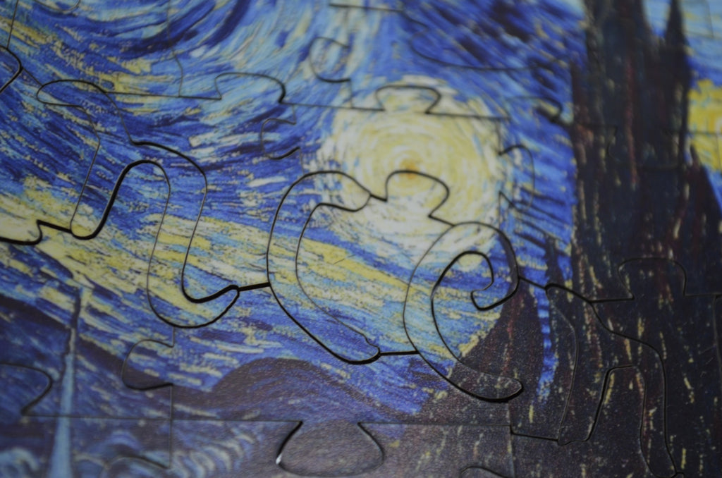 Starry Night by Van Gogh | Mini Wooden Jigsaw Puzzle