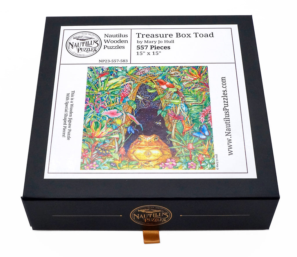 Treasure Box Toad (557 Piece Wooden Jigsaw Puzzle)