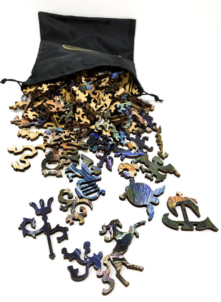 Neptune's Horses by Walter Crane (404 Piece Wooden Jigsaw Puzzle)