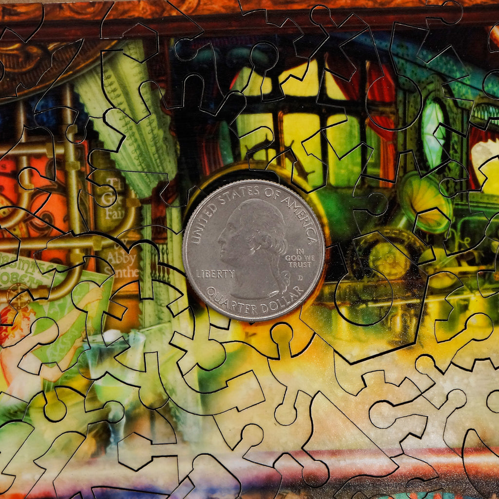 Steampunk Bookshelf (453 Piece Wooden Jigsaw Puzzle)